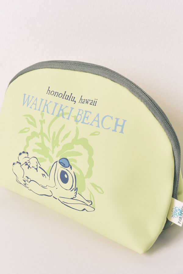 Mittelgroße Stitch-Kulturtasche mit Gummierung