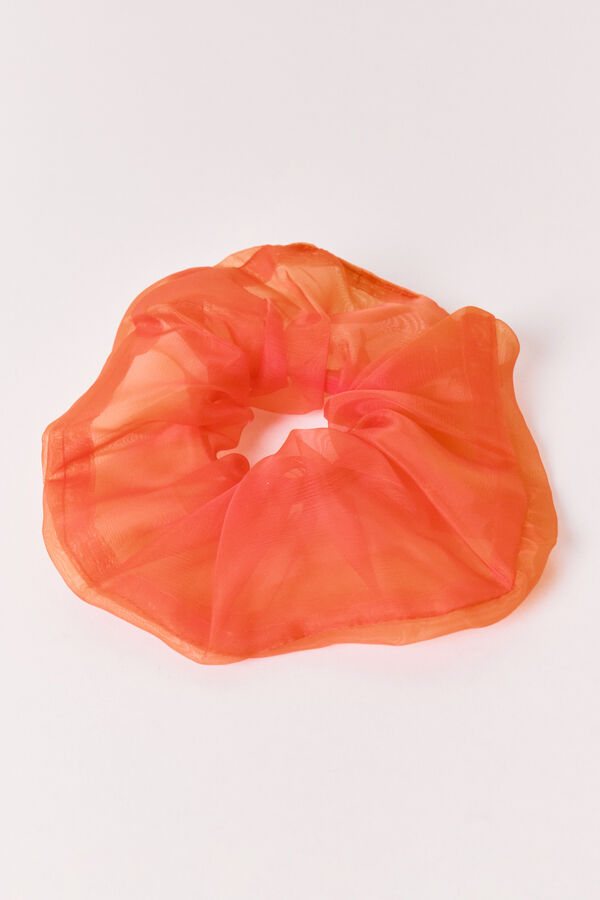 Rosa transparenter Organza-Haargummi