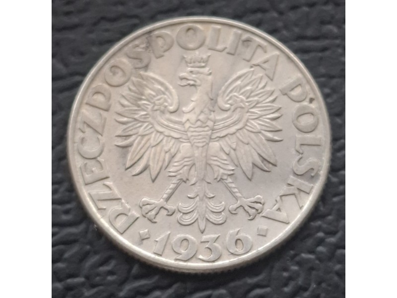 2 zlota 1936. Poljska, srebro 4,4 gr