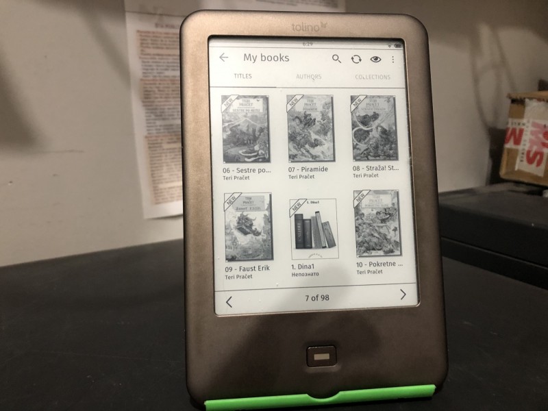 Tolino Shine Reader Touchscreen -pozadinsko osvetljenje