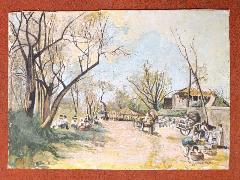 Seoski pejzaž, ulje na platnu, 35x25