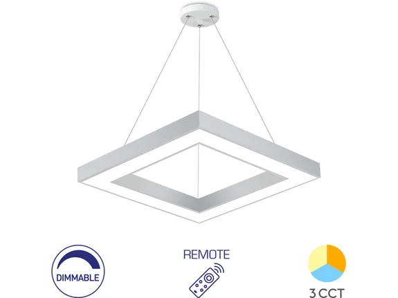 Braytron LED Visilica kvadratna bela sa daljinskim upravljačem 45W, Blade BH16-07290