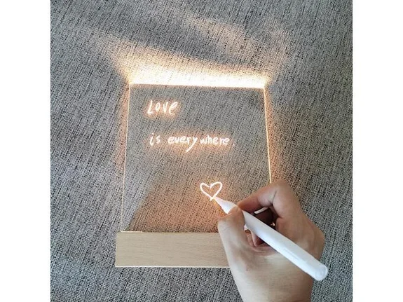 Lampa LED 3D sa olovkom kocka