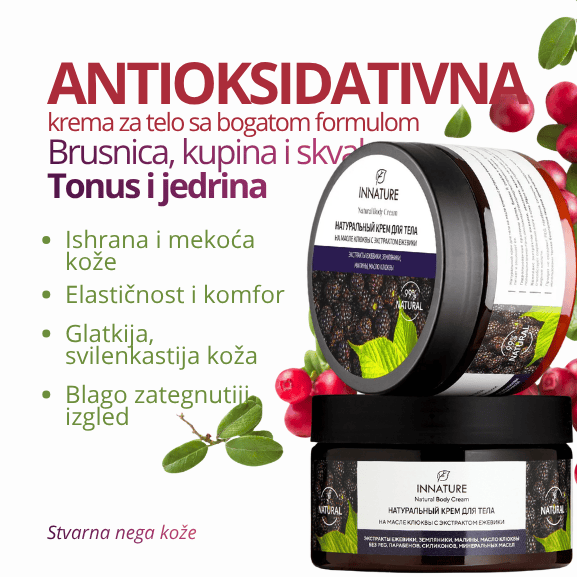 INNATURE Antioksidativna krema za telo — brusnica i kupina 250 ml
