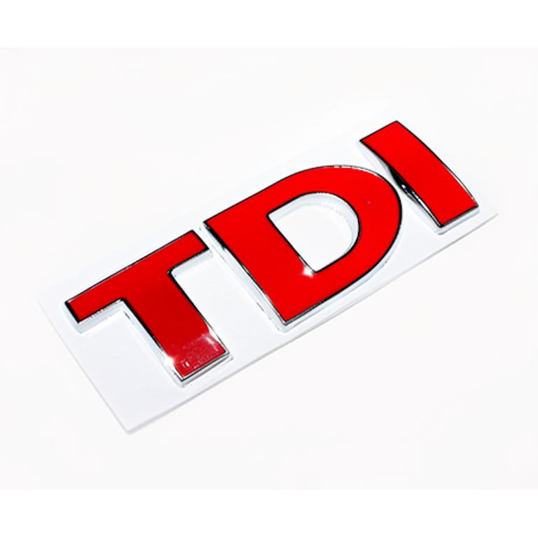 3D Natpis TDI crvena slova – metalni – 3592