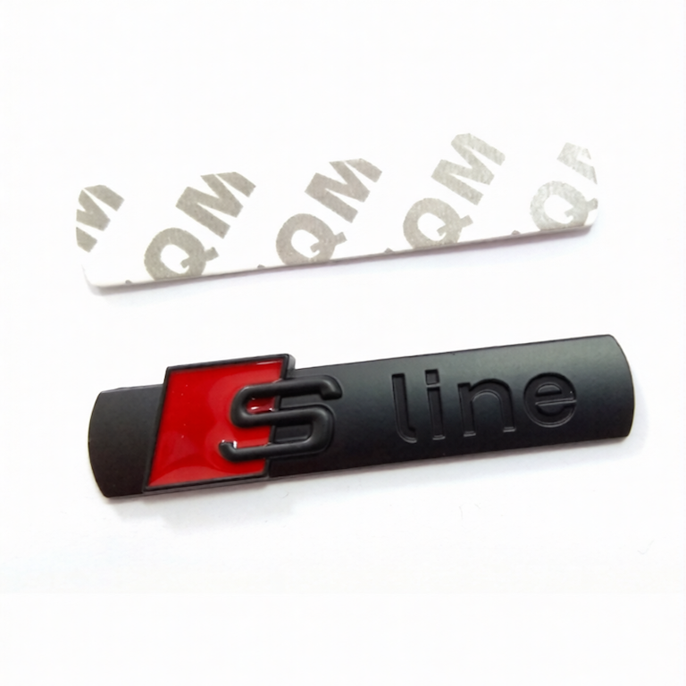 3D Natpis S line crni – metalni – 1730