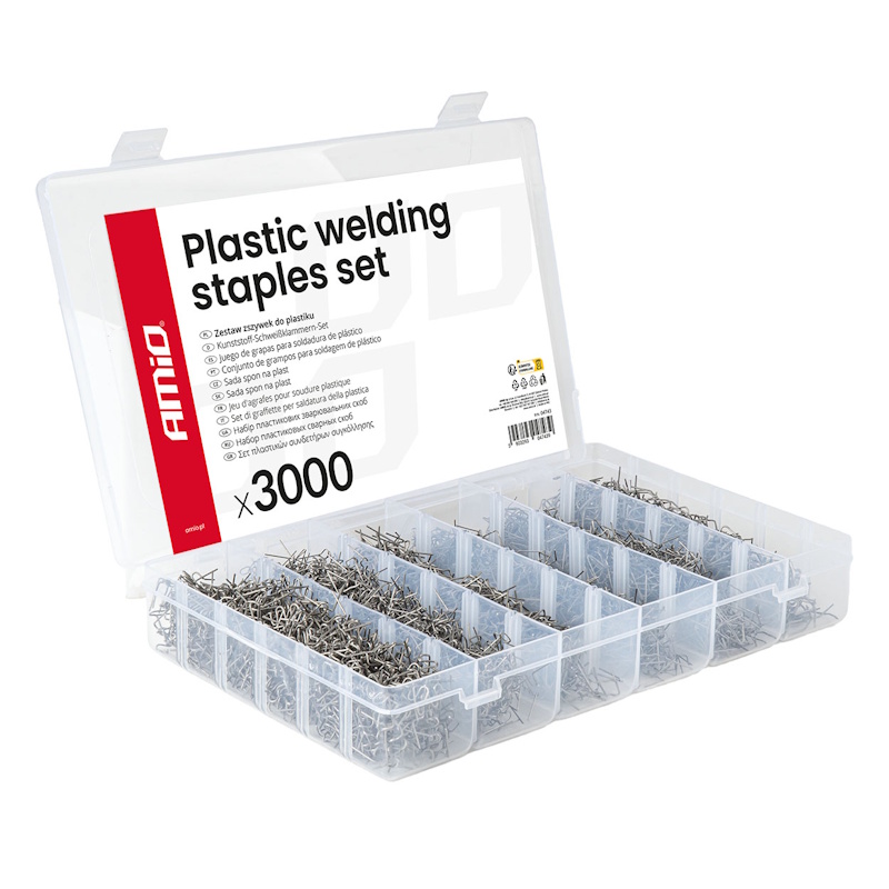 Set spojnica za popravku i zavarivanje plastike (3000 kom) – Amio 04743