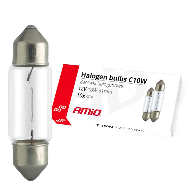 Sijalice sulfitne C10W 12V 10W 31mm (10 kom) – Amio 02555