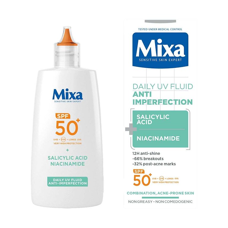 Mixa dnevni UV fluid za kožu sklonu ​nepravilnostima SPF 50+​, 40mlID: EK000854461