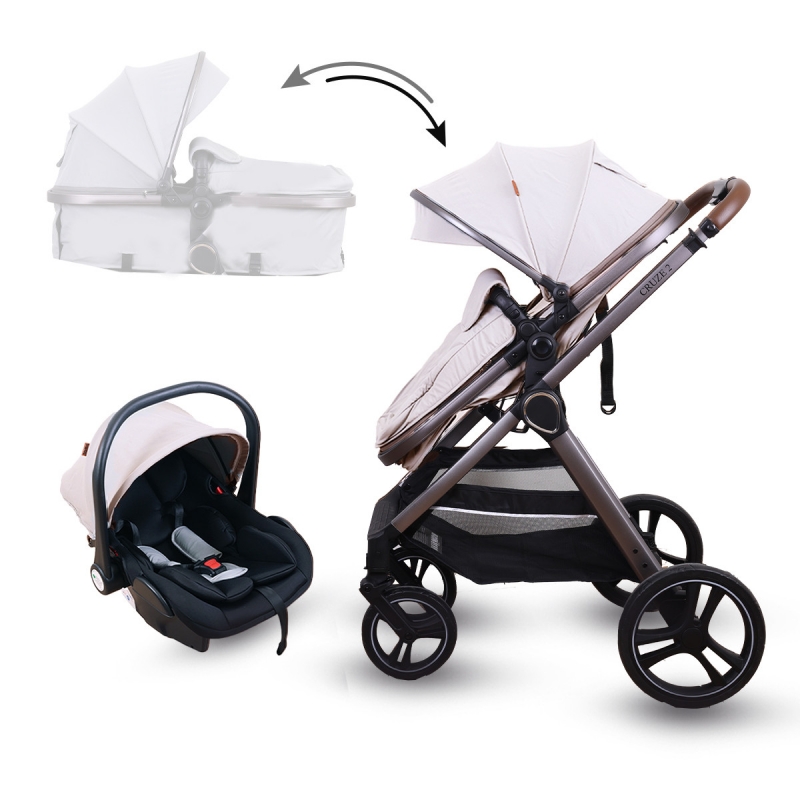 JUNGLE CRUZE MULTY KOMBINOVANA KOLICA 3U1 BEIGE