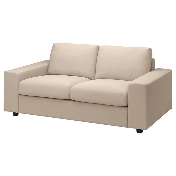 Sofa dvosed, sa širokim rukohvatima/Hallarp bež