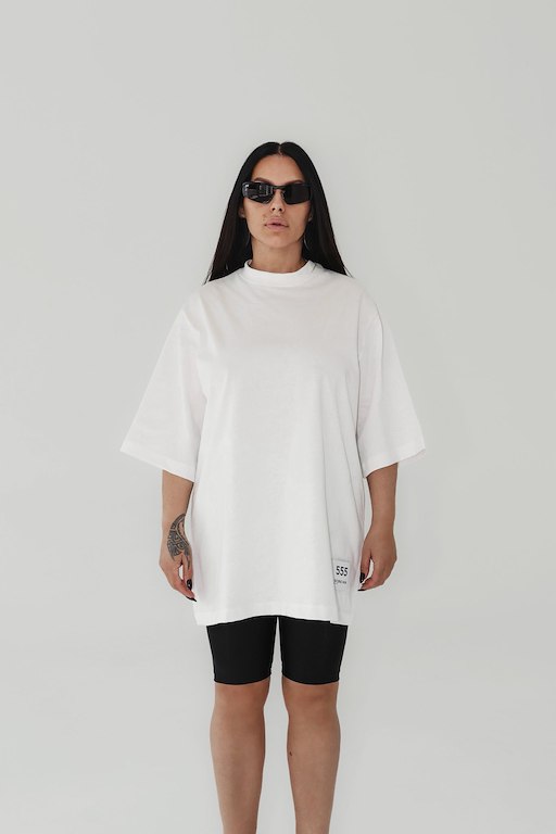 555 ESSENTIAL OVERSIZED T-SHIRT CLEAR WHITE