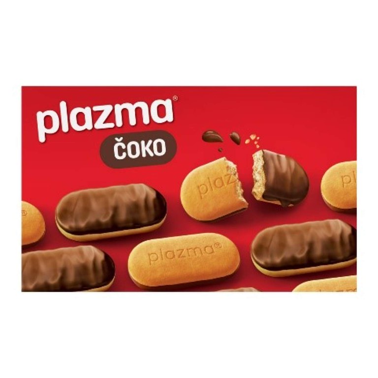 Plazma keks čoko preliven mlečnom čokoladom 64g plazma