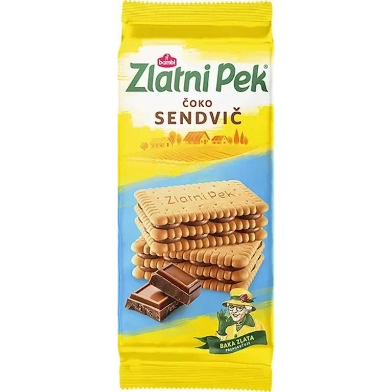 Zlatni Pek keks sendvič čokolada 144g zlatni pek