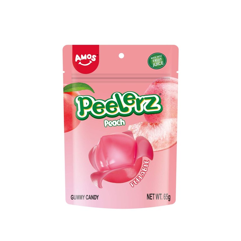 Amos bombone peelerz gummy peach 65g amos