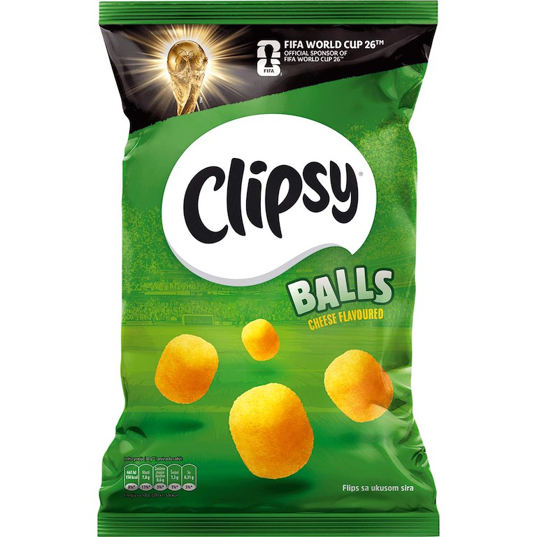 Clipsy flips balls cheese world cup 110g clipsy