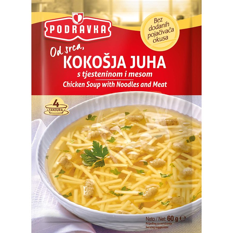 Podravka supa kokošija sa testeninom i mesom 60g podravka
