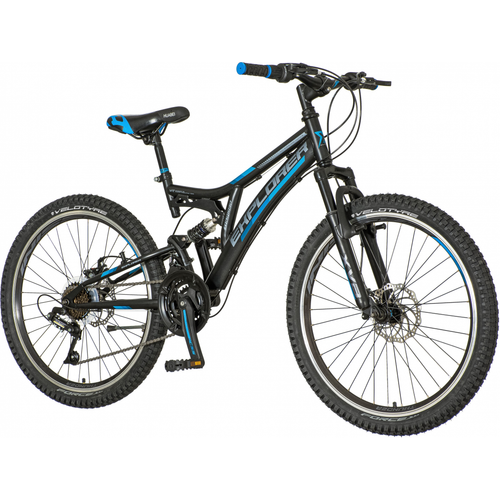 Bickl Junior 24 Explorer Thunder 24" Full SUSP 21" DISK DUPLI 21 Brzina 142-165CM (S) CRNO PLAVI