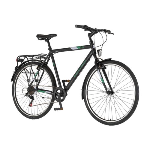 Bicikl Tour Explorer Axys 28" Alu 23" V-Brake 6 Brzina 175-193cm (Xl) Crno Zeleni Mat