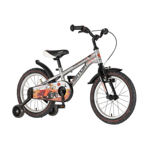 Bicikl Kids Visitor Kopacko 16" 9" V-Brake Kontra 105-125cm (16") Srebrni Sjaj Uv