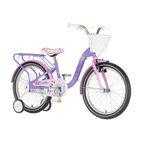 Bicikl Kids Visitor Unicorn 20" 10" V-Brake Kontra 115-135cm (20") Ljubičasti