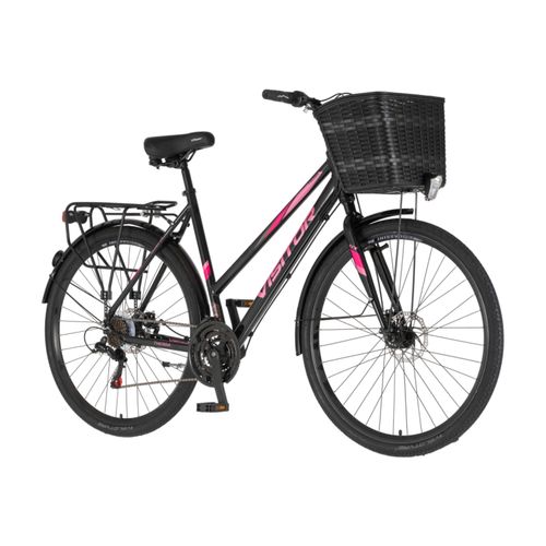 Bicikl City Visitor CRX City 28" ALU 21" Disk Dupl 18 Brzina 167-192cm (L/Xl) Crno Roze Perla UV Sja