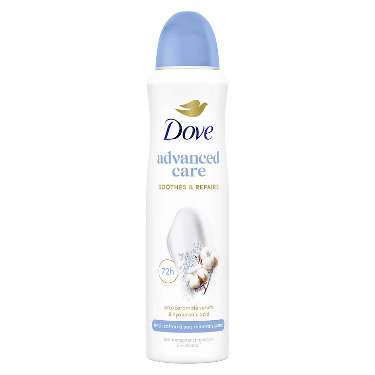 Dove deo sprej fresh cotton&sea minerals 150ml dove