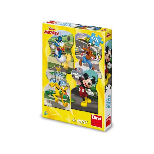 Dino Miki u gradu, puzzle set 4x54 dela