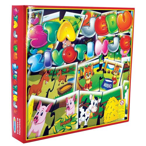 Puzzle šta jedu životinje Pangraf #1-PSJZ
