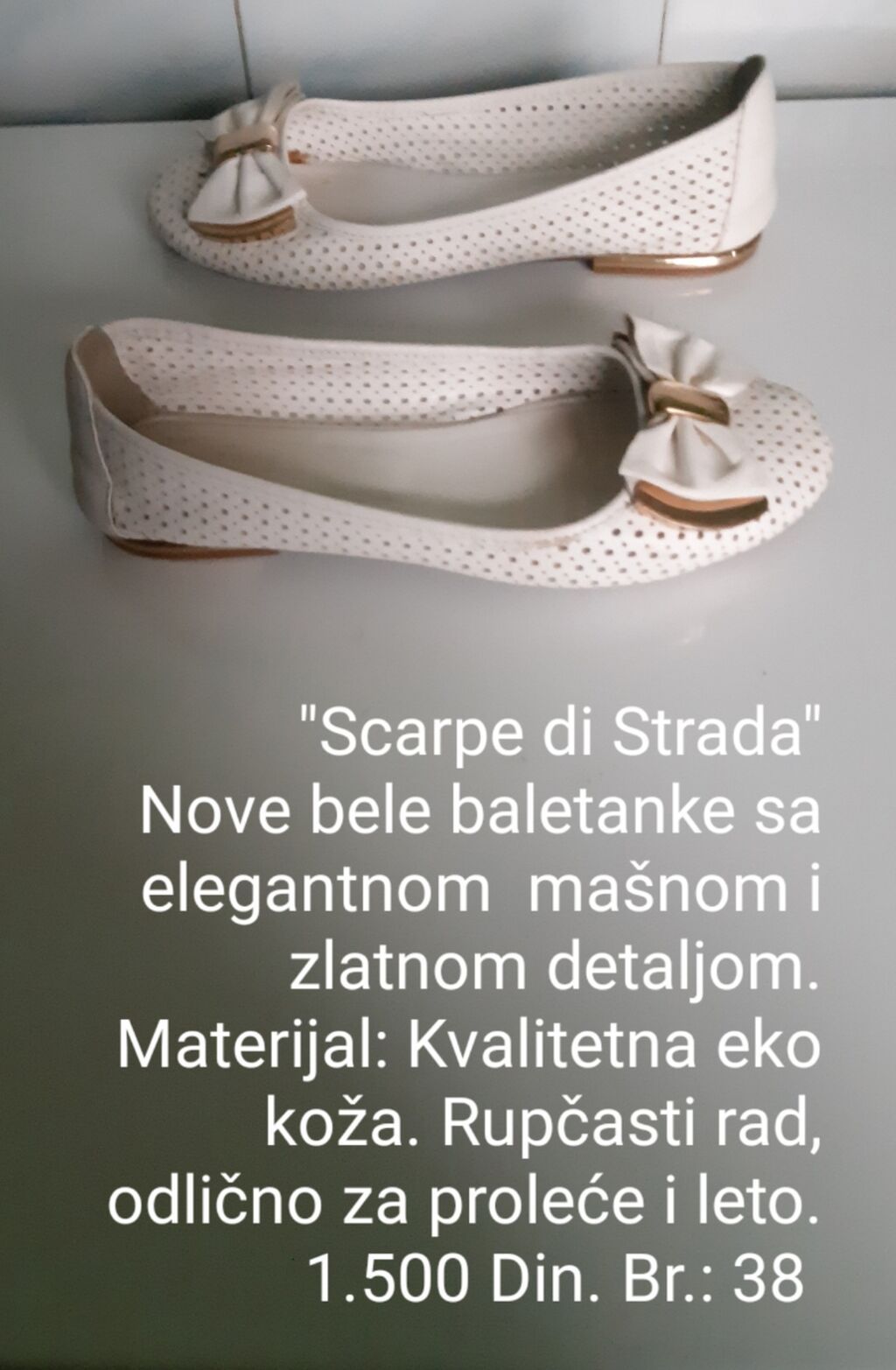 Scarpe di Strada – bele baletanke - Model: klasične baletanke sa