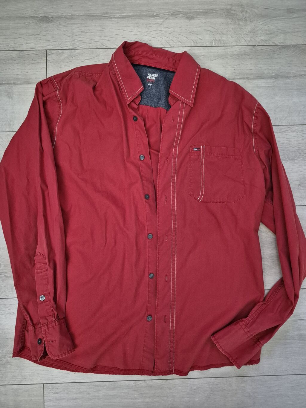 Košulja Tommy Hilfiger, bоја - Bordo