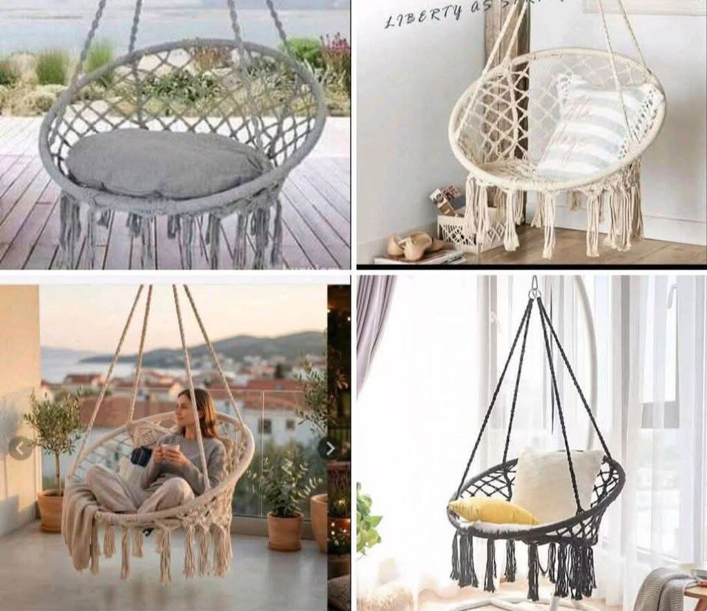 Ljuljaksa/fotelja viseca pletena boho makrame stil.Kvalitetna,cvrsta i