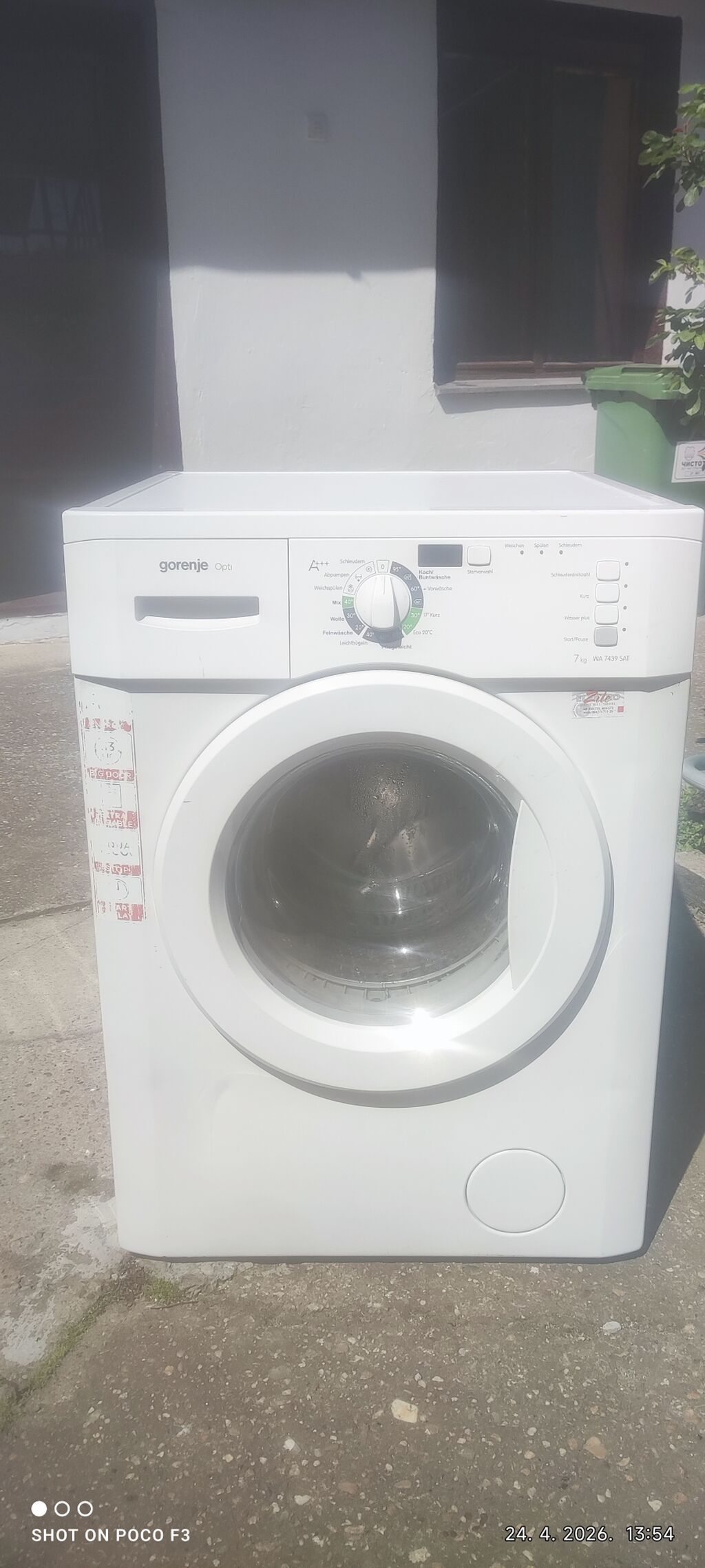 Gorenje veš mašina – prednje punjenje - Kapacitet pranja: 7 kg (model
