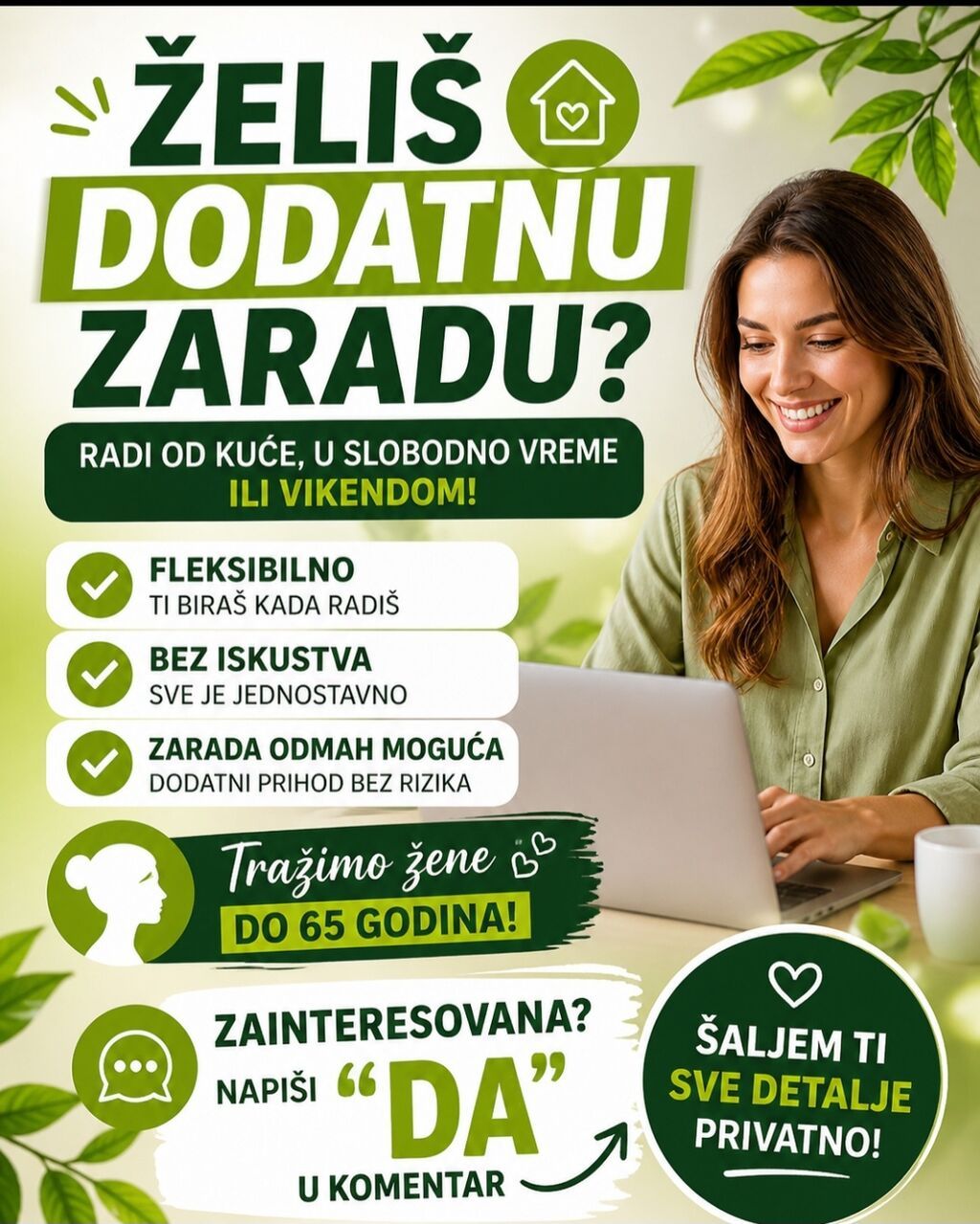 Fleksibilna dodatna zarada od kuće – idealno za rad u slobodno vreme