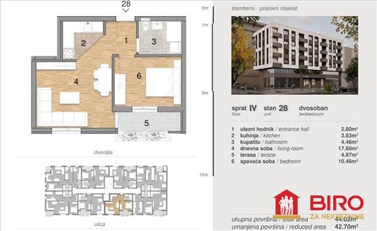 Stan,Novi Sad,Telep,kv: 43.00, ID: 1013293