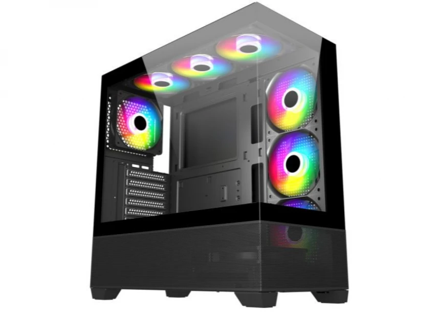Kućište IG-MAX X218B-4F Black Horizon V2 ARGB glass