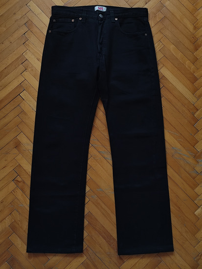 Brutalne crne LEVIS 501 W33 L34 farmerke