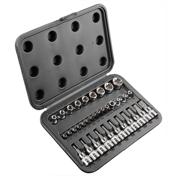 Set Torx bitova i nasadnih ključeva 3/8" 34 kom Neo Tools 08-711
