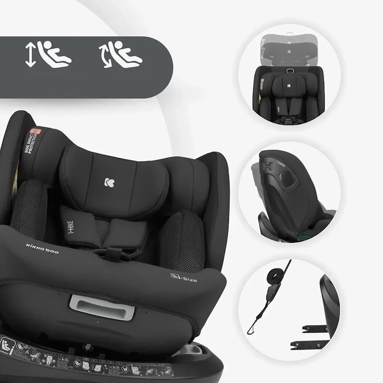 Kikka Boo auto sedište i-Hike premium Black
