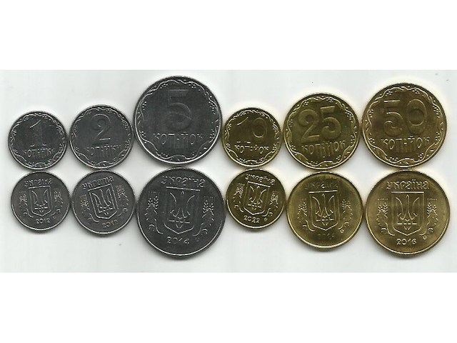 UKRAJINA 2012/22. UNC set kovanica