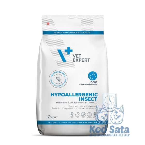 Vet Expert Hypoallergenic, Vet. Hrana Za Pse Sa Alergijama, Insekti 2kg
