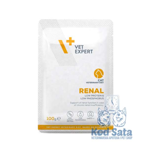 Vet Expert Renal, Vet. Vlažna Hrana Za Mačke Za Podršku Bubrezima