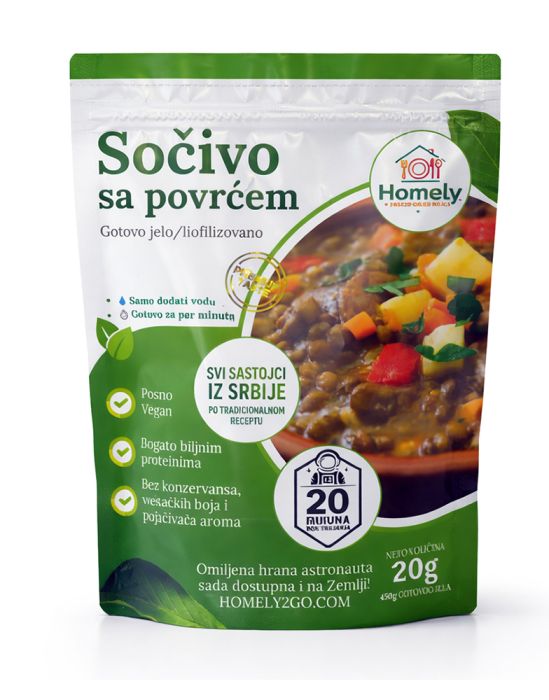 LIOFILIZOVANO GOTOVO JELO HOMELY SOČIVO SA POVRĆEM