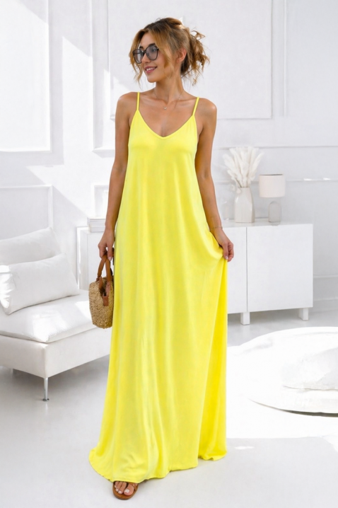 lepršava letnja haljina sa elegantnom siluetom koja slobodno pada MAURIKA YELLOW