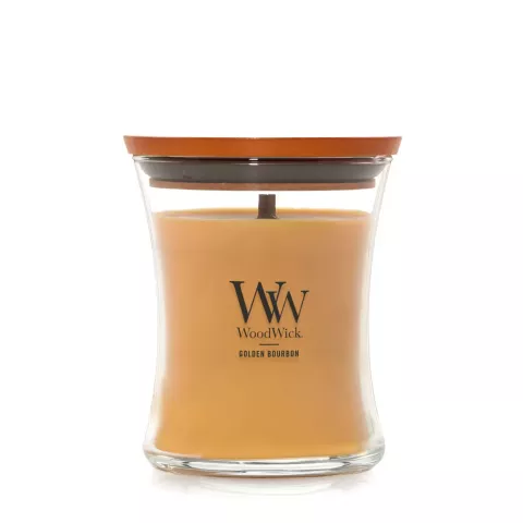 Golden Bourbon - M Wood Wick Mirisna sveća (cimet, kedar, sandalovina)
