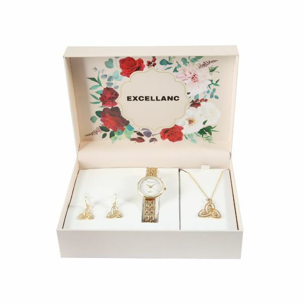ZENSKI EXCELLANC POKLON SET ZLATNE BOJE 231006