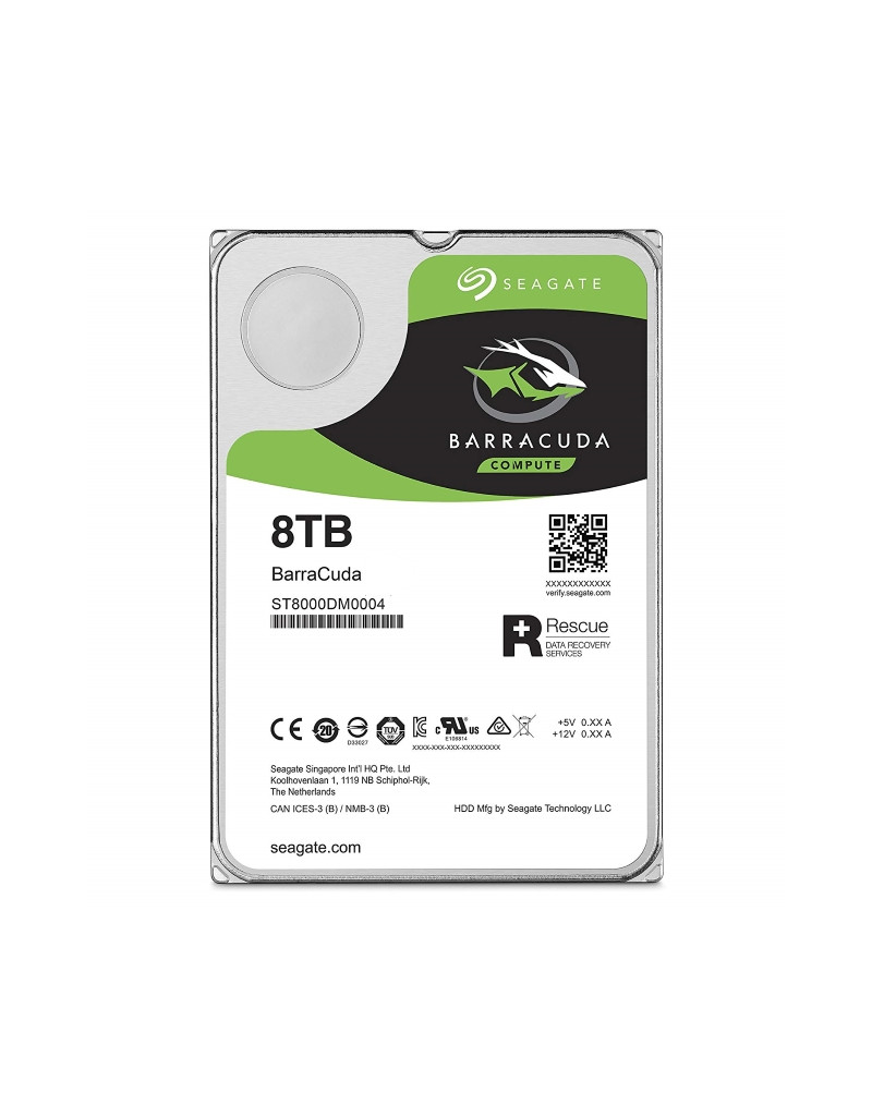 SEAGATE 8TB 3.5" SATA III 256MB 5.400rpm ST8000DM004 Barracuda hard disk
