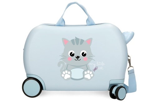 ROLL ROAD HAPPY PETS dečiji kofer na točkićima - sky blue