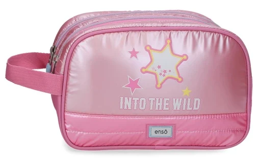 ENSO INTO THE WILD dečiji neseser sa 2 pregrade - pink