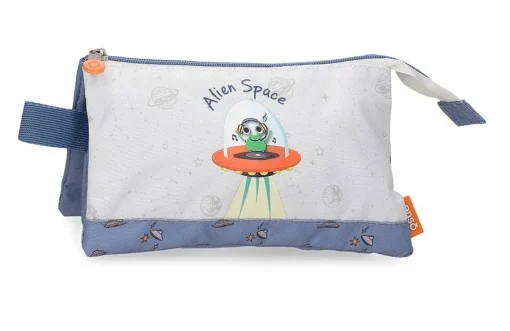 ENSO ALIEN SPACE prazna pernica sa 3 pregrade - plava